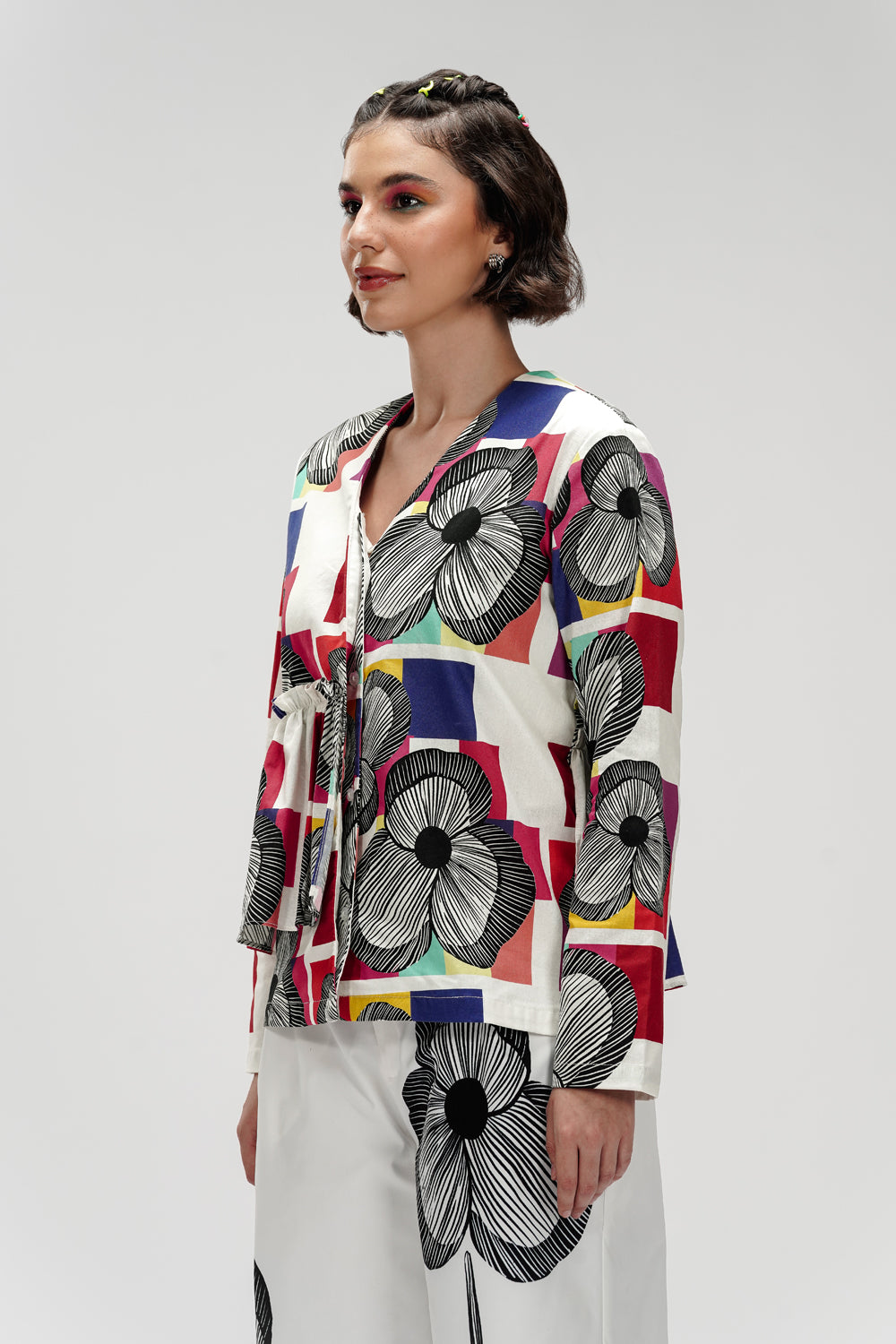 Alexa Ruffle Shirt - Lollipop